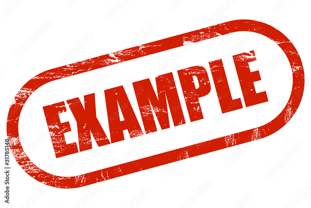 Grunge Stempel rot EXAMPLE Stock Illustration | Adobe Stock