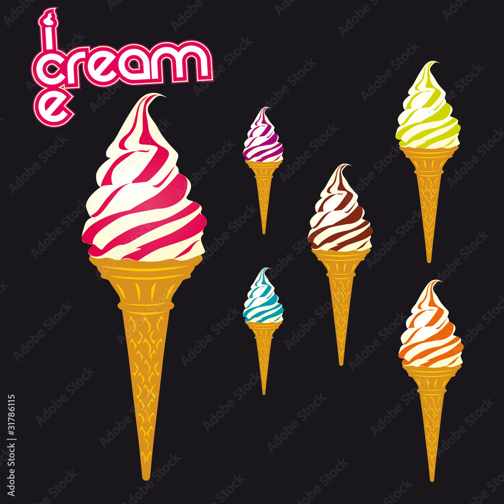 Vetor de logo glace, logo ice cream do Stock | Adobe Stock