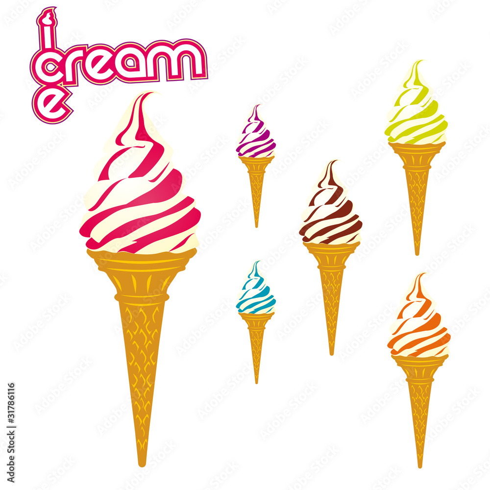 logo glace, logo ice cream Stock Vector | Adobe Stock