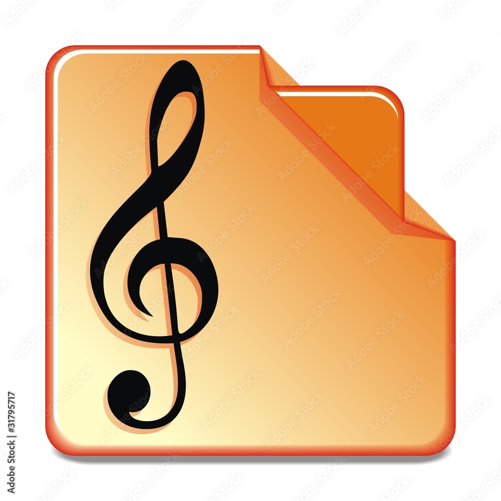 Logo_plegado clave de sol Stock Vector | Adobe Stock