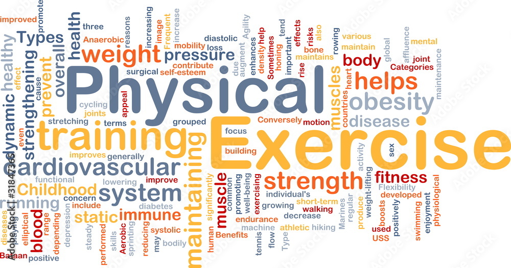 Illustrazione Stock Physical exercise background concept | Adobe Stock