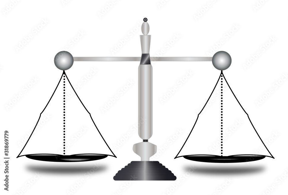Justicia,balanza equilibrada Stock Vector | Adobe Stock