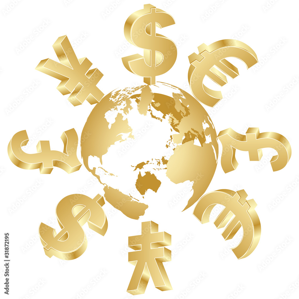 money symbols around the world Stock Vector | Adobe Stock