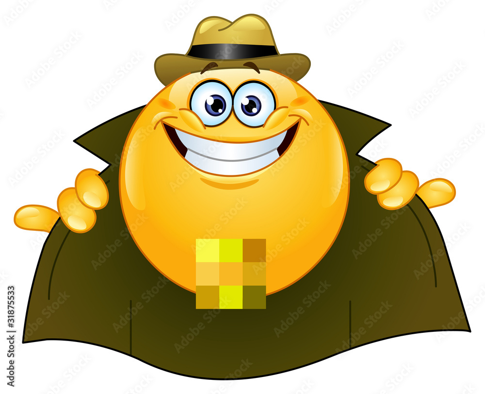 Flasher emoticon Stock Vector | Adobe Stock