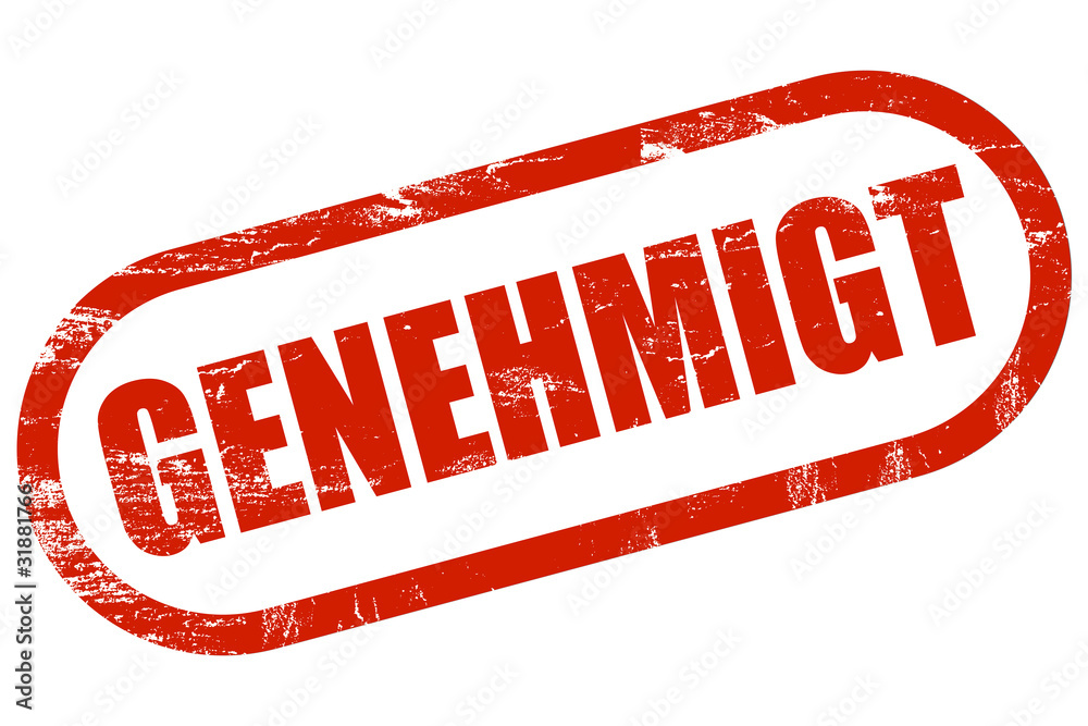 Grunge Stempel rot GENEHMIGT Stock Illustration | Adobe Stock