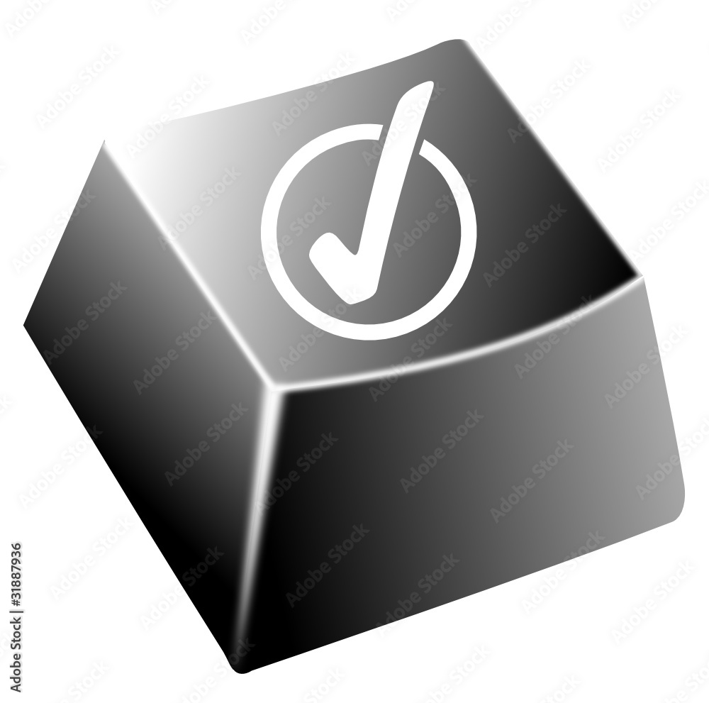Validation button icon Stock Vector | Adobe Stock