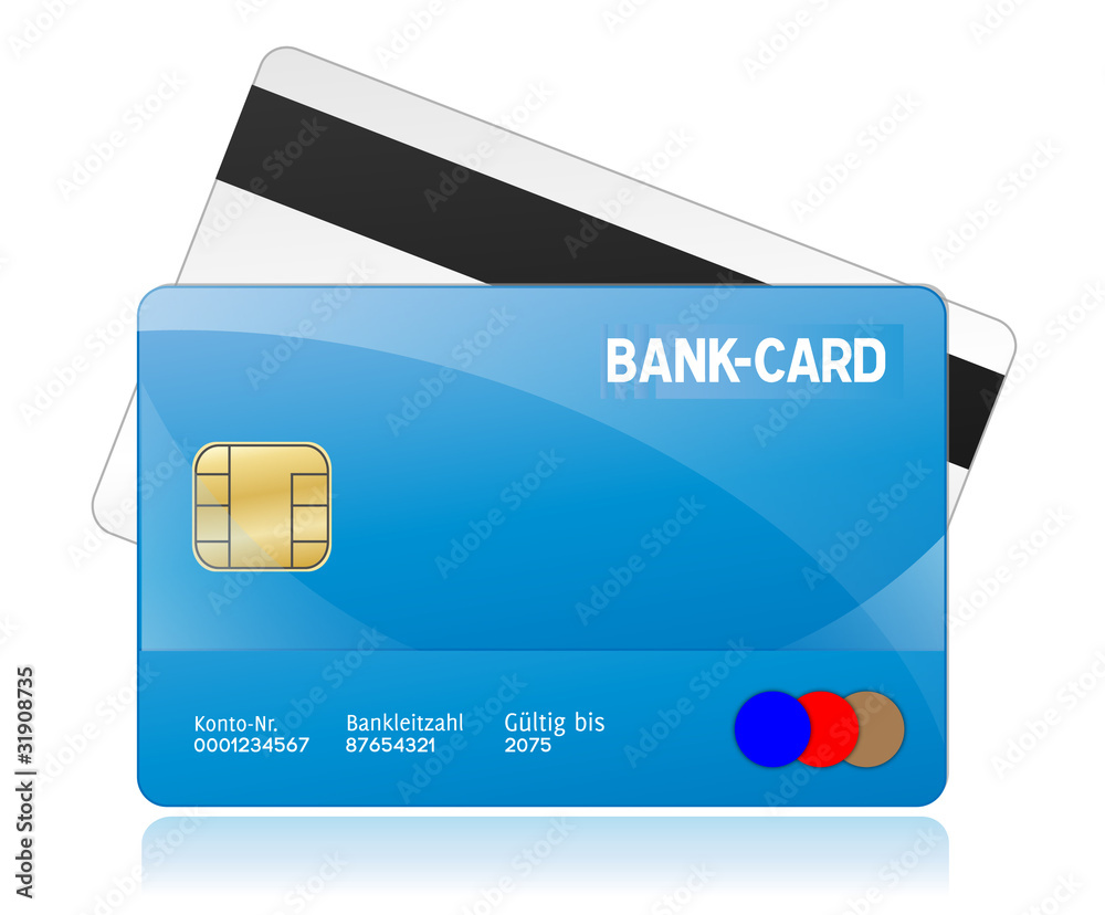 Bankkarte Vector, Front/Back Stock Vector | Adobe Stock