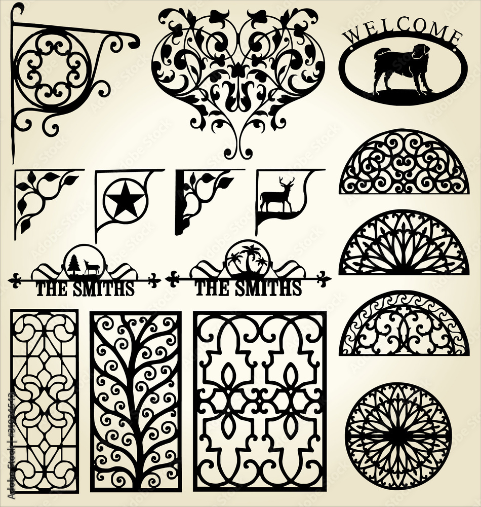 Wrought iron Design Stock Vector | Adobe Stock