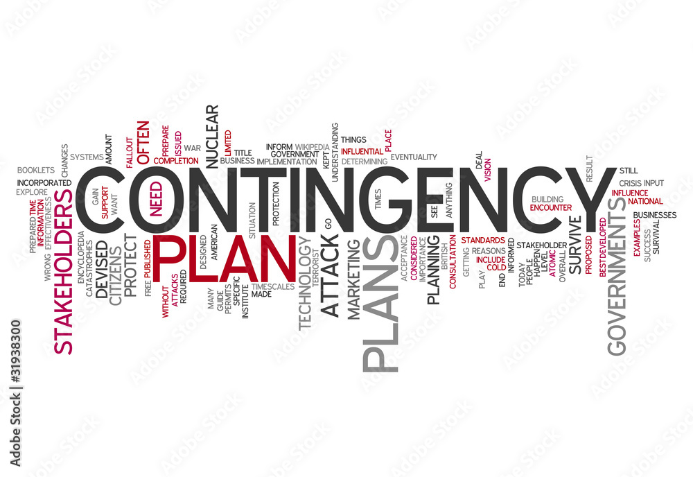 Word Cloud "Contingency Plan" Stock Illustration | Adobe Stock