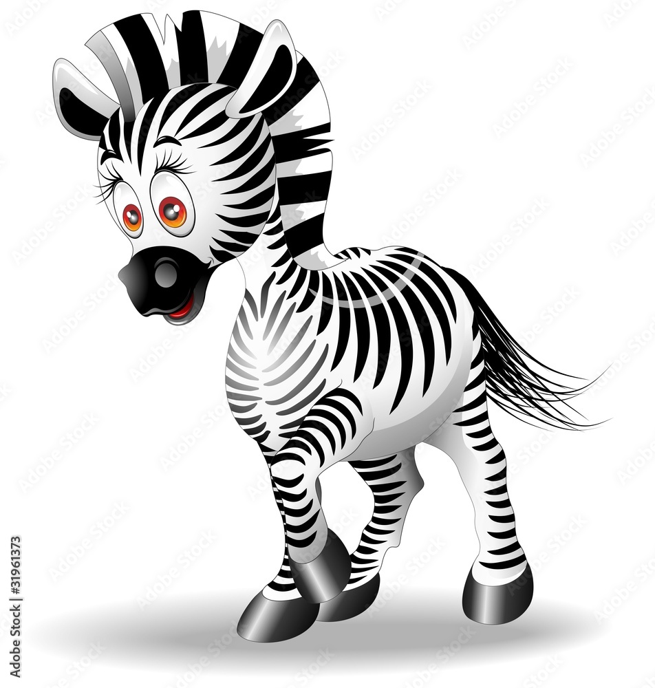 Zebra Cartoon-Vector Stock Vector | Adobe Stock
