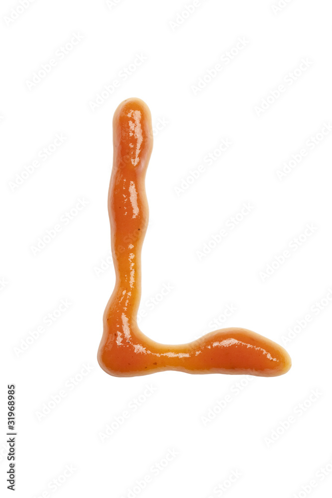Ketchup abc. Letter L Stock Photo | Adobe Stock