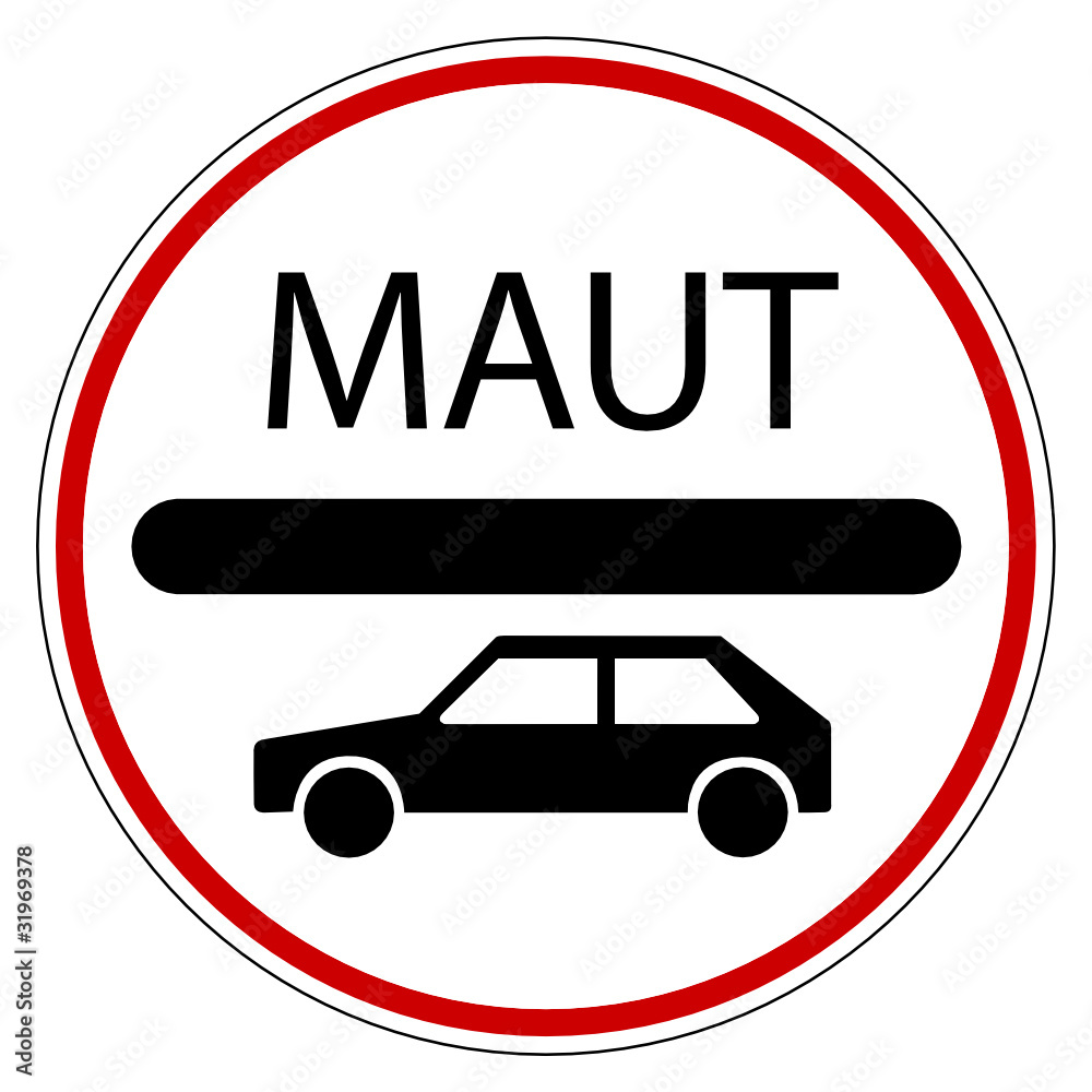 Pkw Maut Schild Stock-Vektorgrafik | Adobe Stock