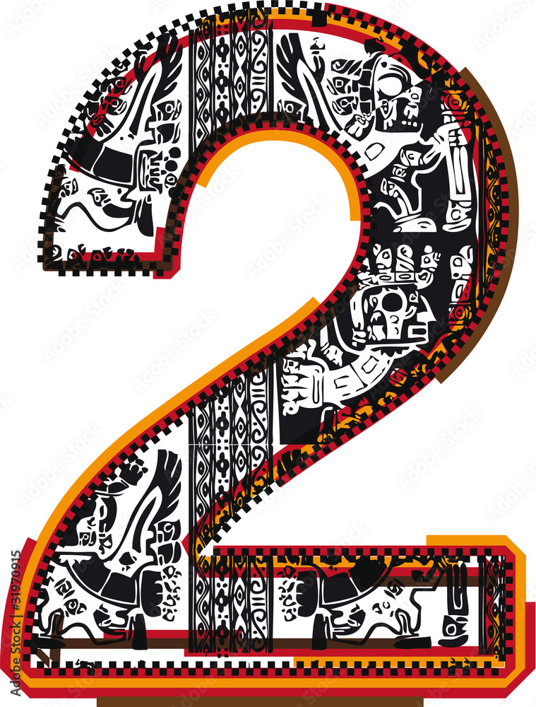 Inca`s font Stock Vector | Adobe Stock