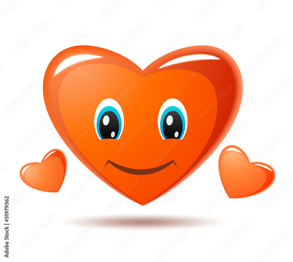 Smiling heart Stock Vector | Adobe Stock