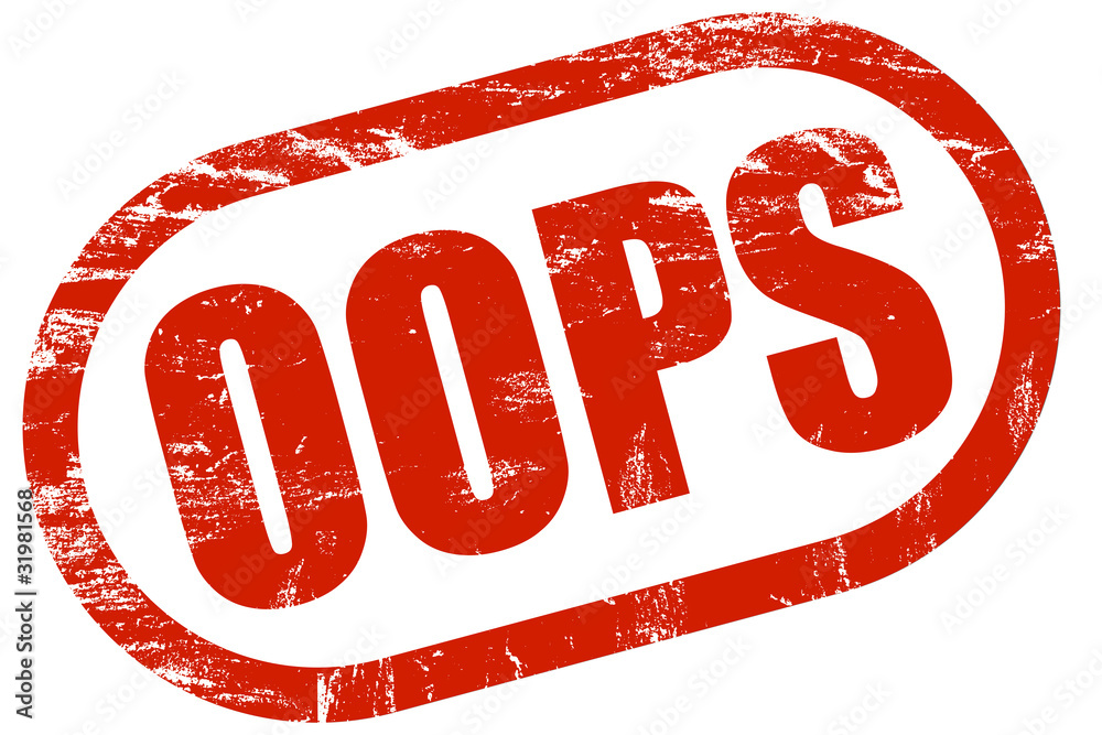 Grunge Stempel rot OOPS Stock Illustration | Adobe Stock