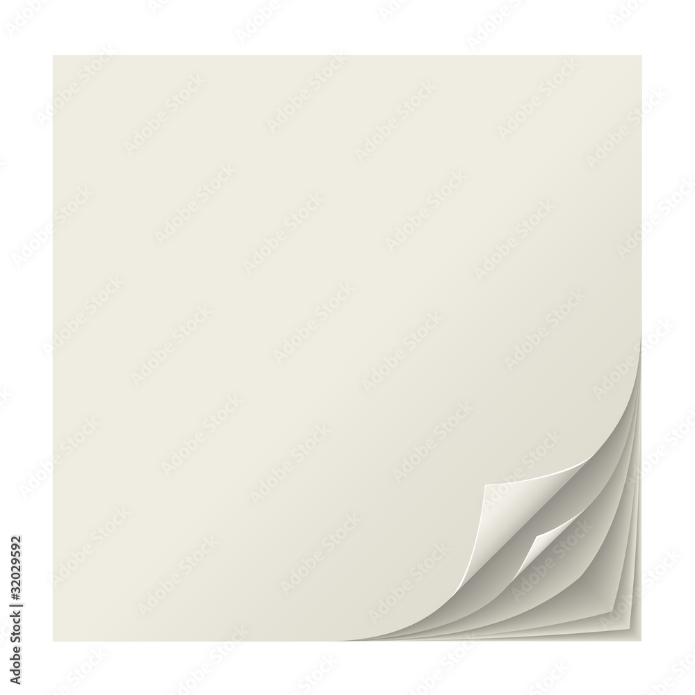 Realistic multiple curled page corners vector illustration. Stock ...
