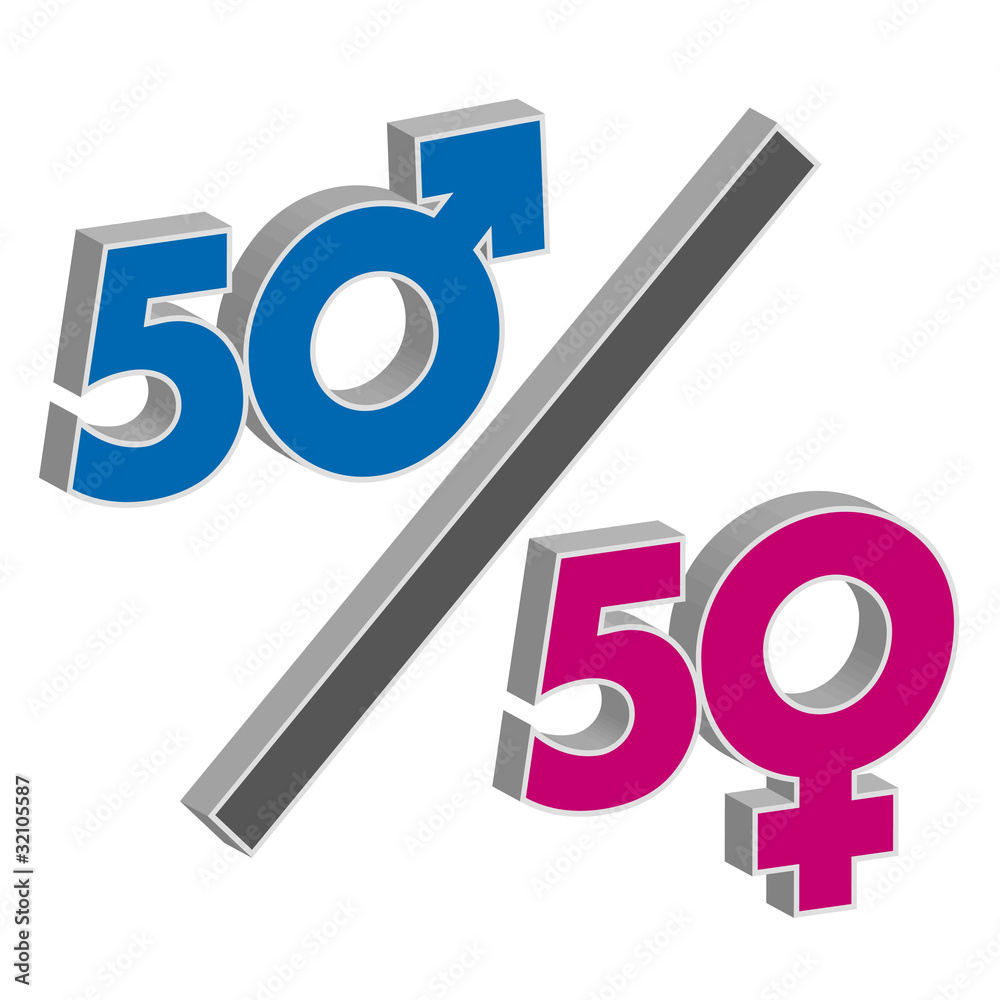 Parite_homme femme Stock Vector | Adobe Stock