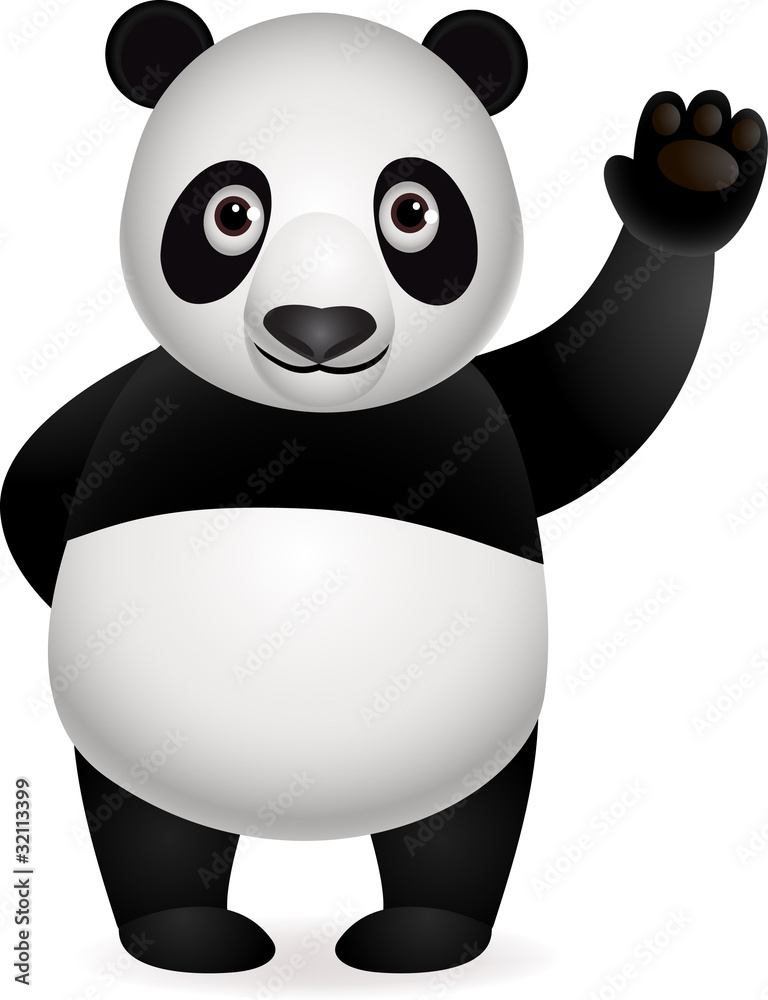 cute panda cartoon Stock Vector | Adobe Stock