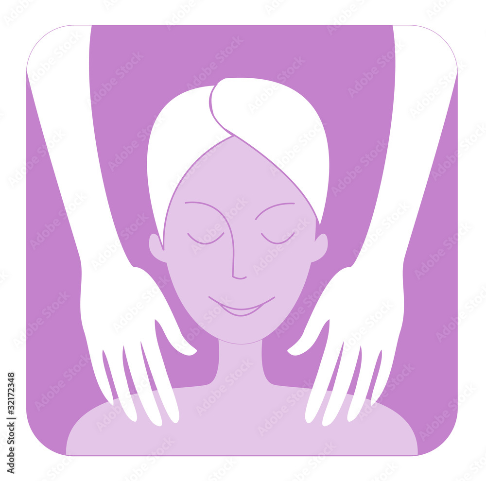Pictogramme massage Illustration Stock | Adobe Stock
