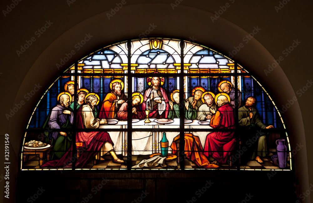The Last Supper Glowing in the dark Stock Photo | Adobe Stock