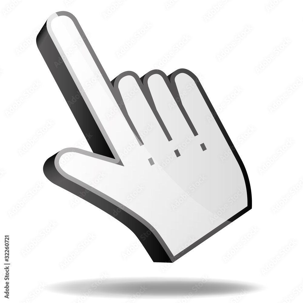 Computer Maus Computermaus Mauszeiger Cursor Hand 4 Stock Vector ...