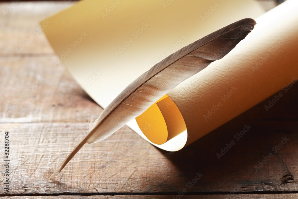 Scroll And Quill Stock Photo | Adobe Stock