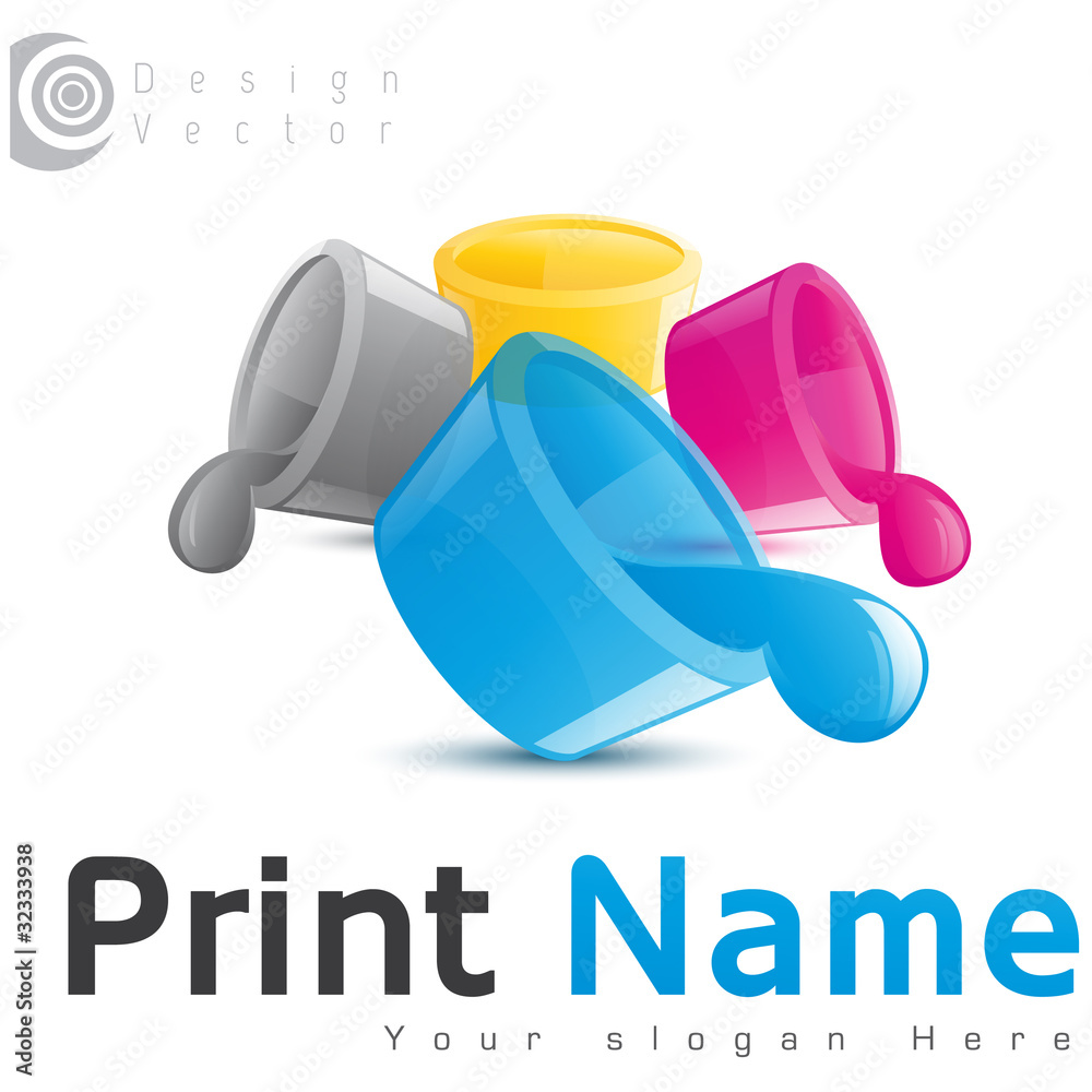 logo pots de peinture vector de Stock | Adobe Stock