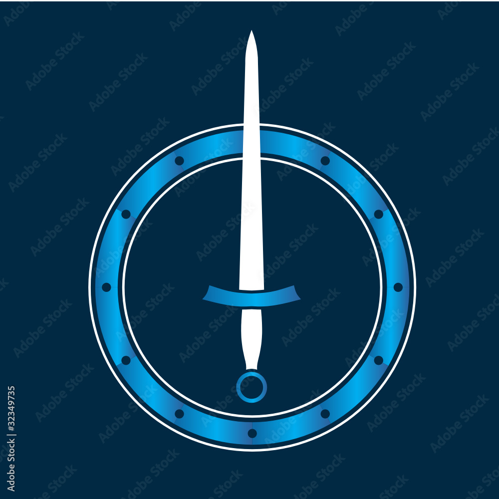 Vector classic medieval sword Stock Vector | Adobe Stock