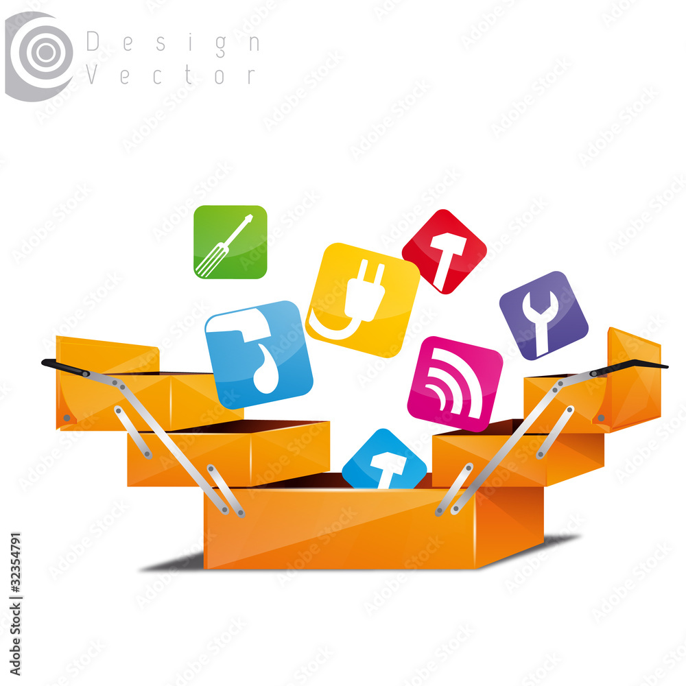 Vecteur Stock boite à outil | Adobe Stock