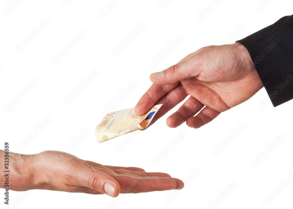 Bestechung, Geldübergabe Stock-Foto | Adobe Stock