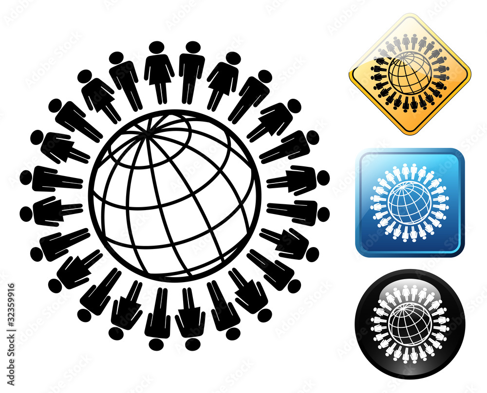 Global people pictogram and signs Stock Vector | Adobe Stock