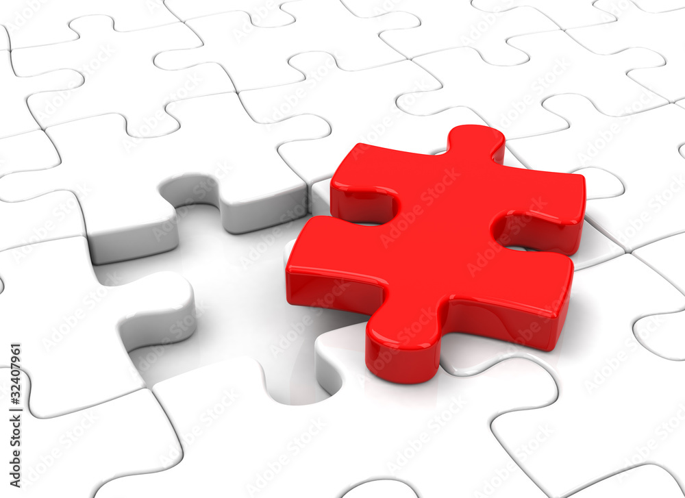 Das letzte Puzzleteil Stock-Illustration | Adobe Stock