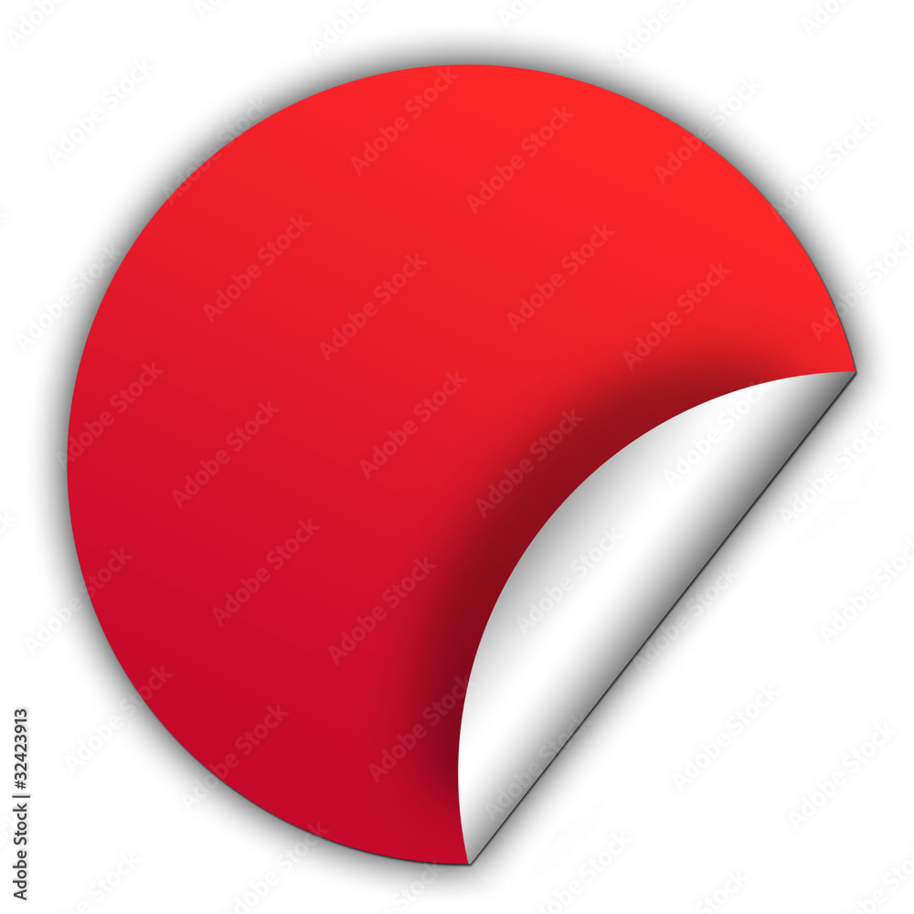 Roter Sticker Stock Illustration | Adobe Stock
