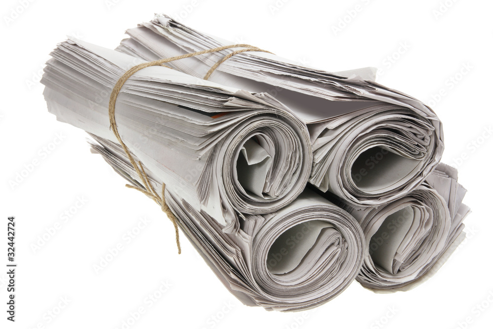 Newspaper Rolls Stock Photo | Adobe Stock