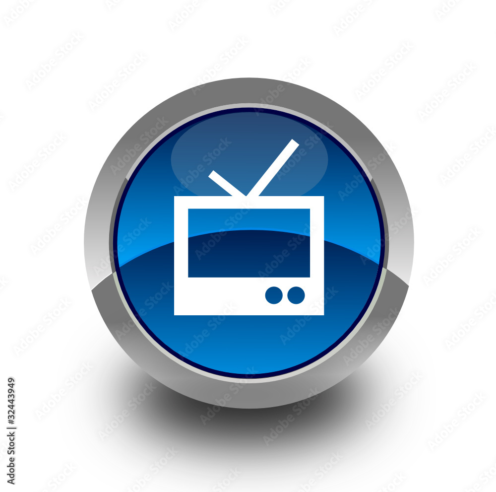 Tv button Stock Vector | Adobe Stock