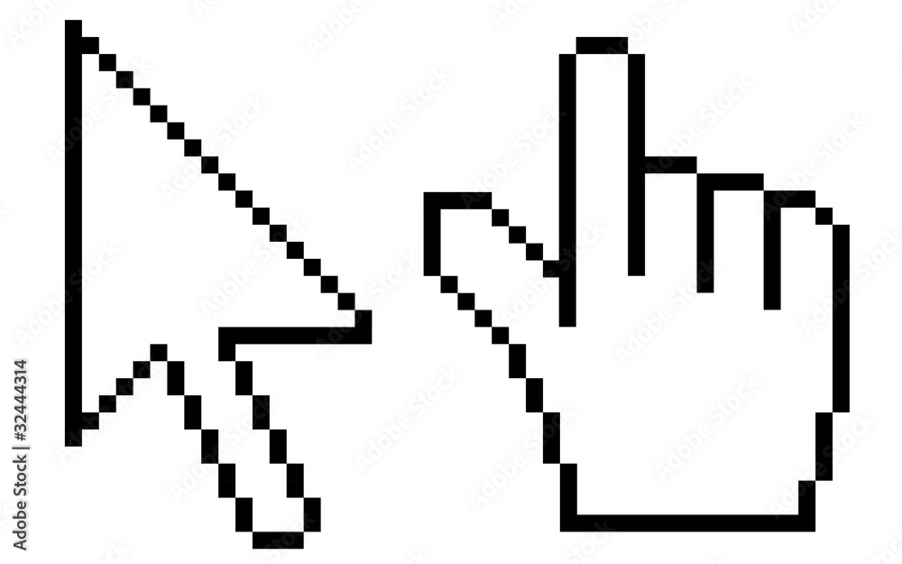 Computer Maus Computermaus Mauszeiger Cursor Hand Pfeil 1 Stock Vector ...