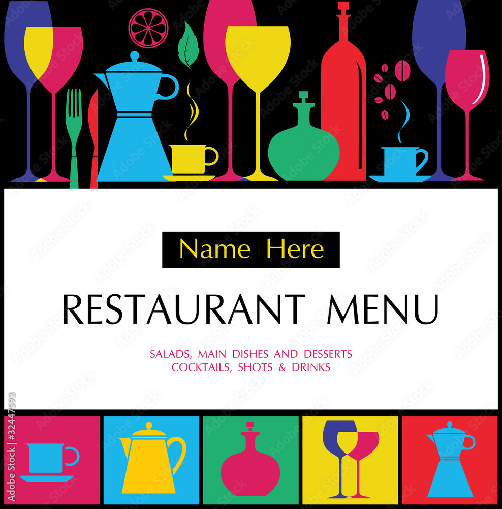 Vector. Restaurant menu design Stock Vector | Adobe Stock