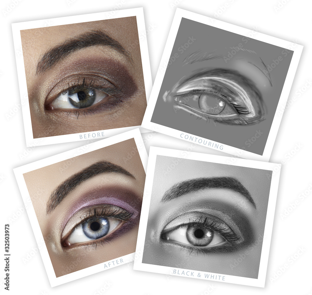 eye retouching before and after Stock Photo | Adobe Stock