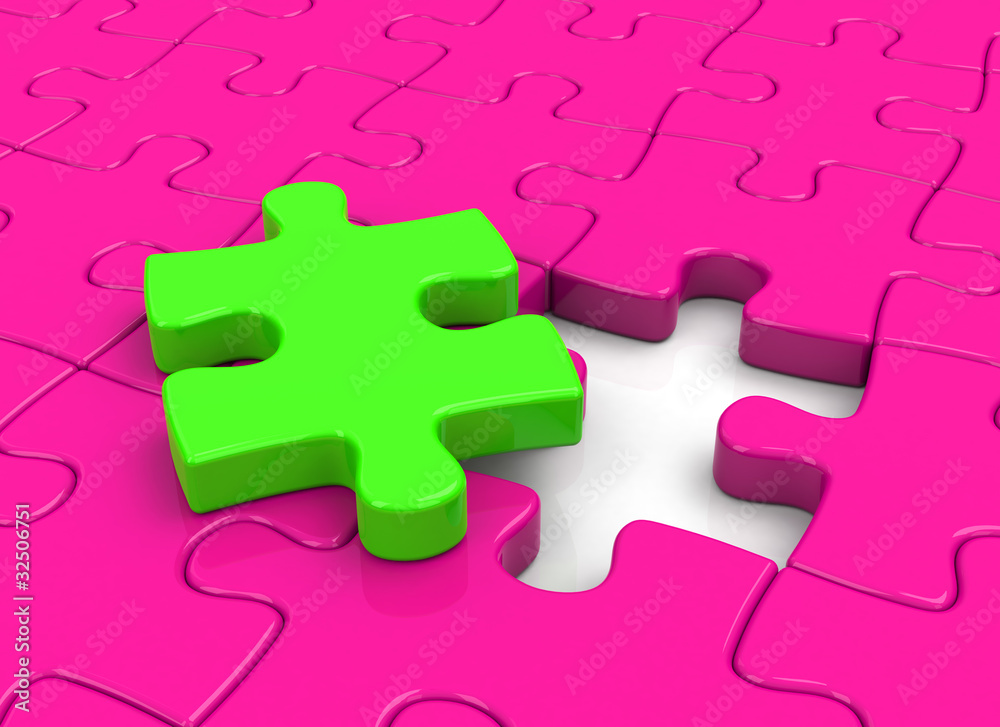Das fehlende Puzzleteil Stock-Illustration | Adobe Stock