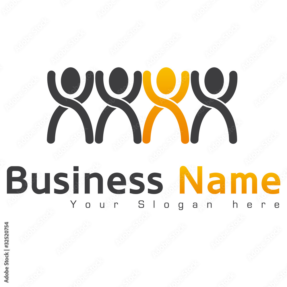 logo travail en équipe Stock Vector | Adobe Stock
