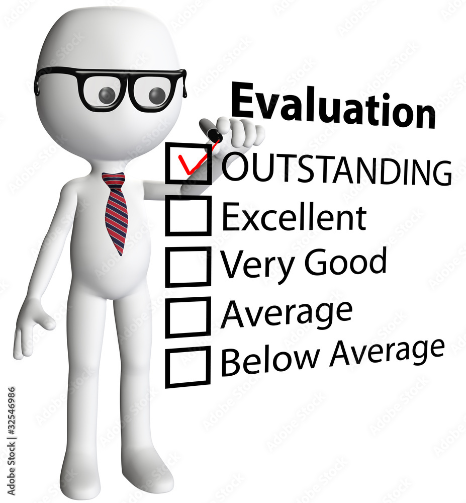 Cartoon Teacher Manager Check Evaluation Form Report Illustration Stock