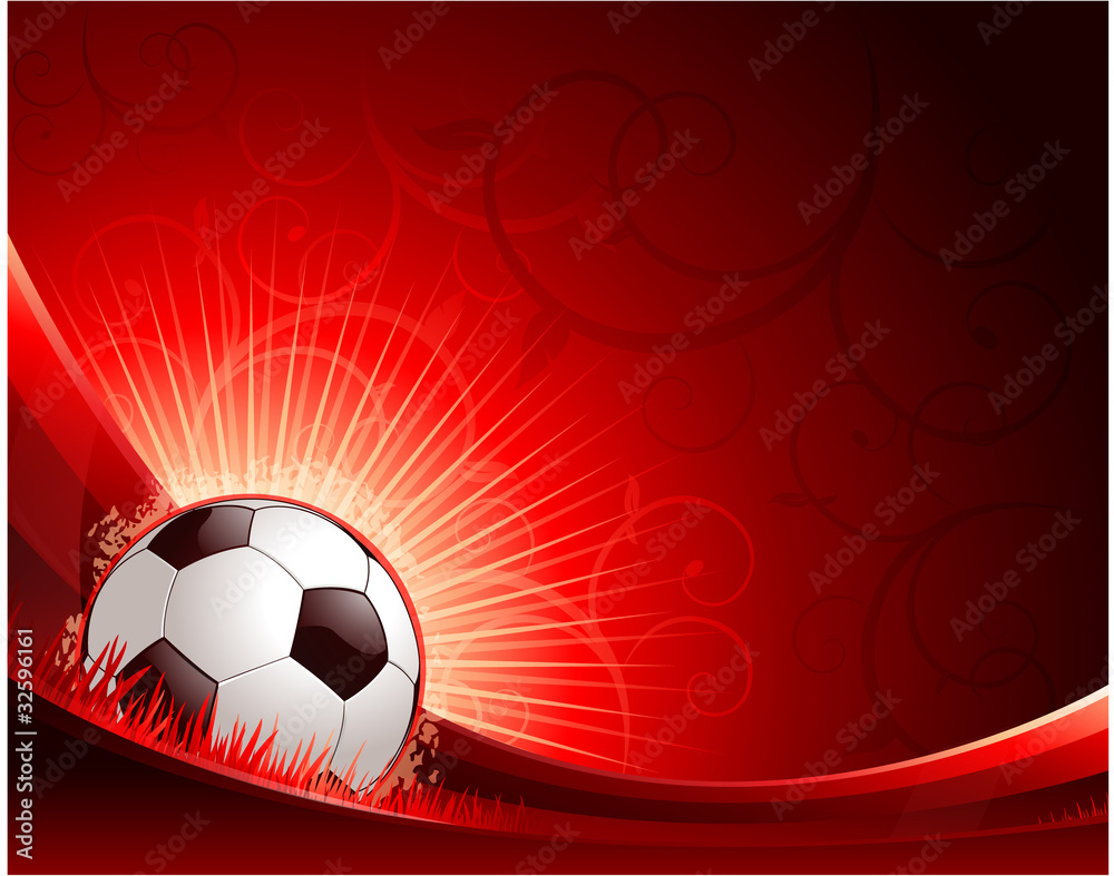 Football background with soccer ball Stock Vector | Adobe Stock