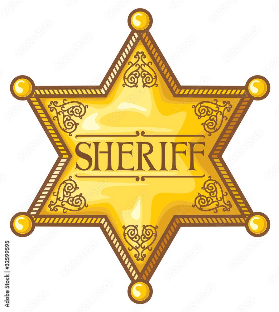 Vetor de Vector sheriff's shield (Sheriff badge ) do Stock | Adobe Stock