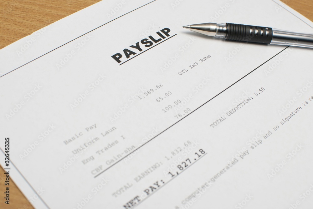 payslip Stock Photo | Adobe Stock