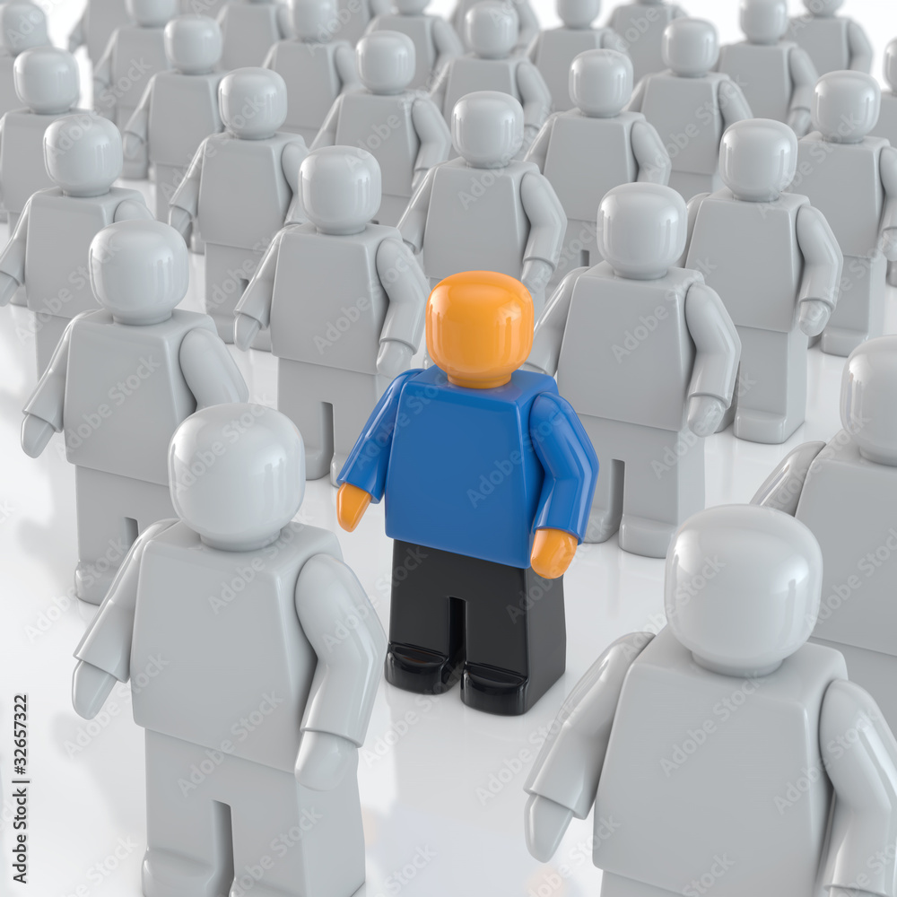 Individuum und Gesellschaft Stock-Illustration | Adobe Stock