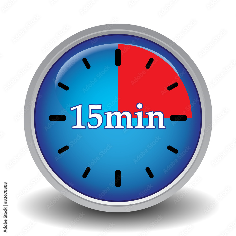15 MINUTES ICON Stock Vector | Adobe Stock