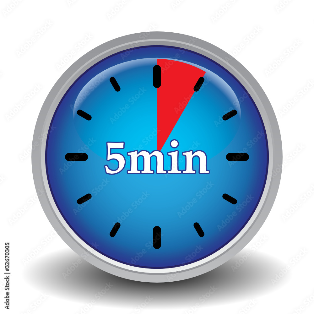 5 MINUTES ICON Stock Vector | Adobe Stock