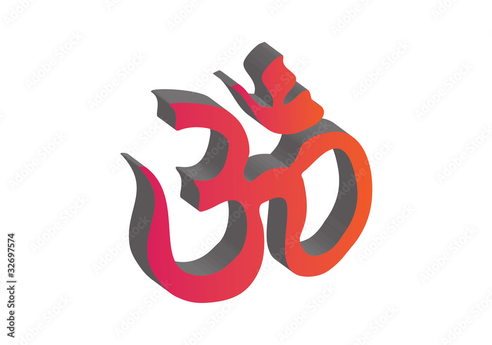 3d Om Goa Zeichen Stock-Vektorgrafik | Adobe Stock