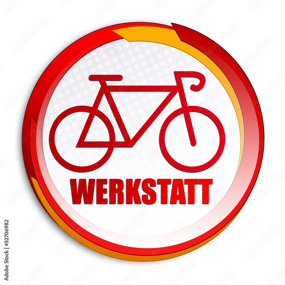 Fahrrad Werkstatt! Button, Icon Stock Illustration | Adobe Stock