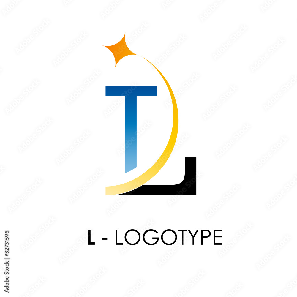 Logo letter L with star # Vector Stock Vector | Adobe Stock